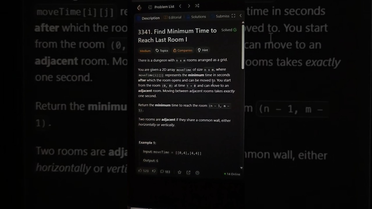 Today Leetcode 3341 Solution | Java C++ Python | Daily Coding Shorts#motivation #shortsindia #coding