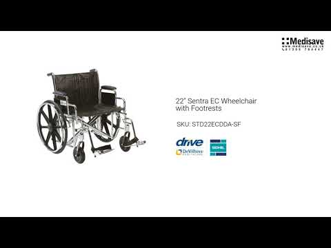 22 Sentra EC Wheelchair with Footrests STD22ECDDA SF