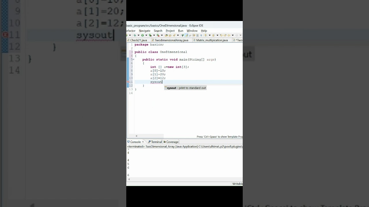 One Dimensional Array In Java PleaseSubscribe #coding #array #maths #problemsolving #java #learnjava