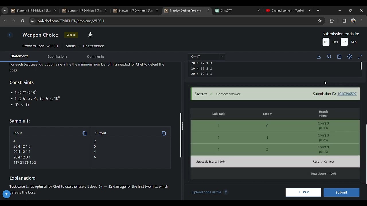 Practice Coding Problem   CodeChef   117 solutions