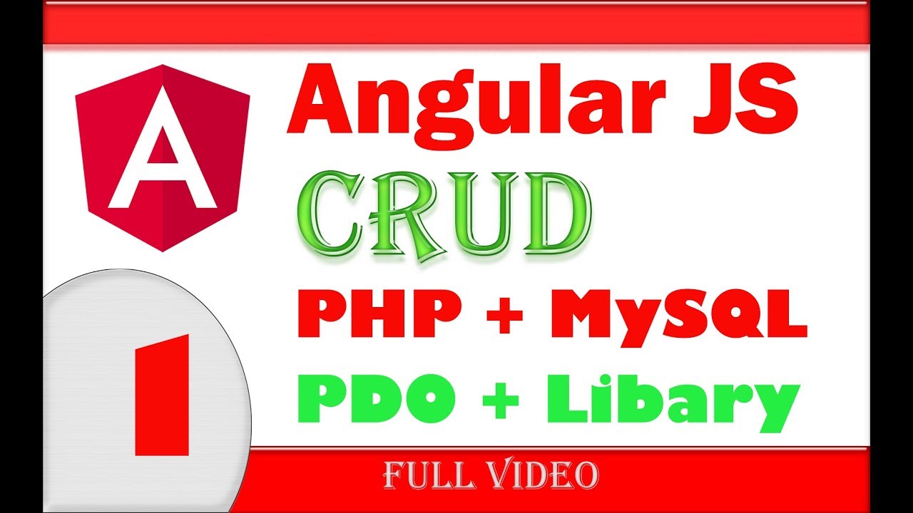 Angular JS CRUD PHP Library MySQL part part 1 - full video