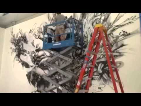 David Choe Mural - SuperAwesome: Art and Giant Robot - Oakland Museum of CA