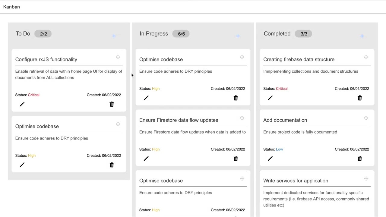 ionic firestore kanban board