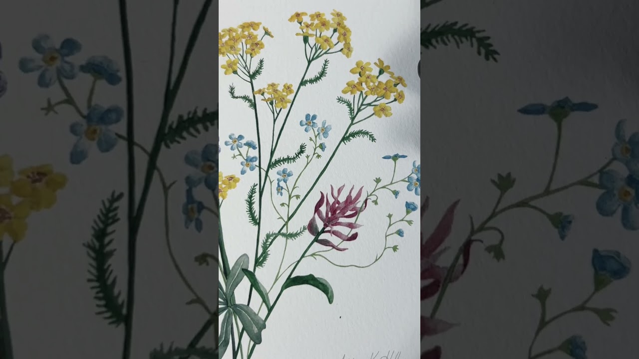 ✨Wildflower Fine Art Prints✨ #watercolorpainting #art #cottagecore #flowerart #flower #wildflowers