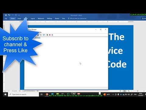 How To fix ERROR The drivers for this device are not installed. (Code 28)