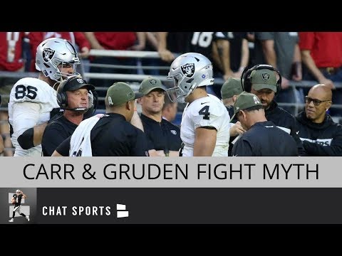 Oakland Raiders News: Jon Gruden Derek Carr Fight, Tom Flores HOF, Daniel Carlson Award