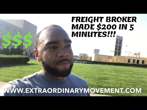 TRUCKING: MAKING $200 IN 5 MINUTES AS A FREIGHT BROKER! THE PROCESS OF BROKERING FREIGHT!!!