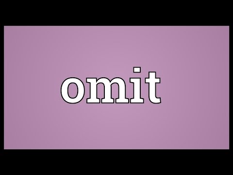 Omit Meaning