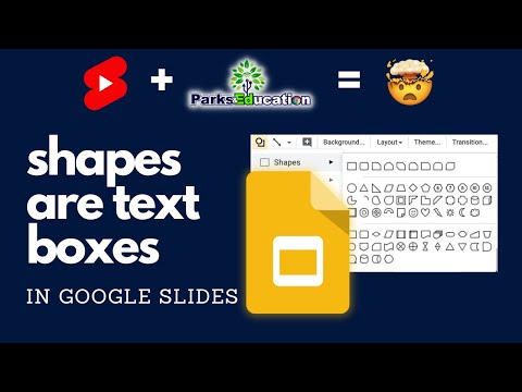 Shapes are text boxes in Google Slides