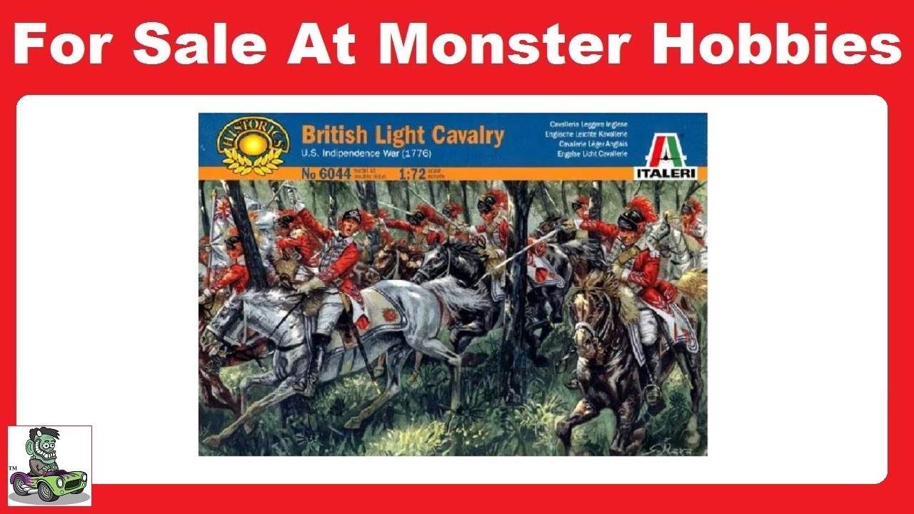 Monster Hobbies - Italeri 1/72nd Scale US Independence War British Light Cavalry Set Commercial