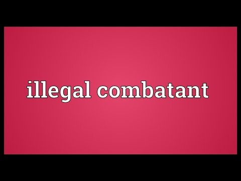 Illegal combatant Meaning