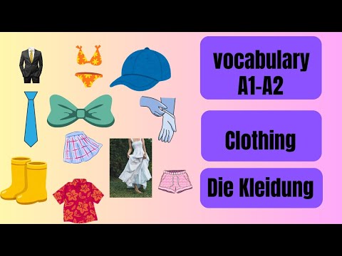 Die Kleidung A1-2Learn 🇩🇪German lessons online will learn names of various clothes die Kleidung.