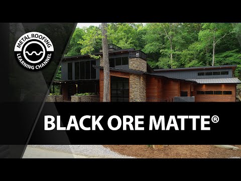 Matte Black Metal Roofing - Black Ore Matte Is Designed To Blend A Matte Black And Matte Gray Finish