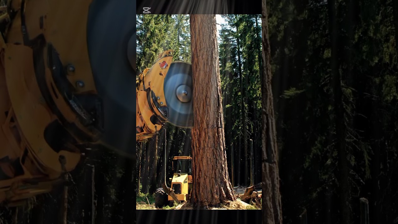 Insane Tree Cutting Machine in Action 🌳⚡ | Smart Construction Tech#shorts#ytshorts