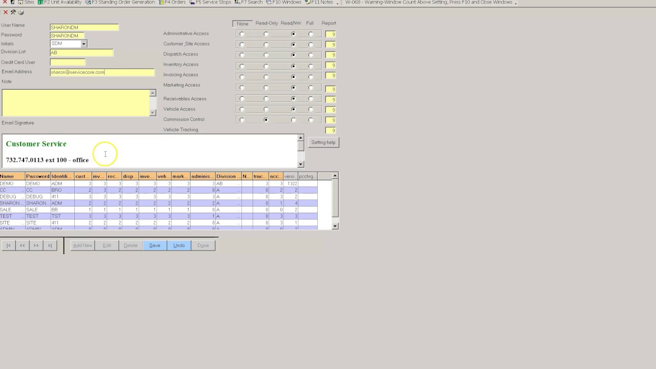 Creating a New User for TAC