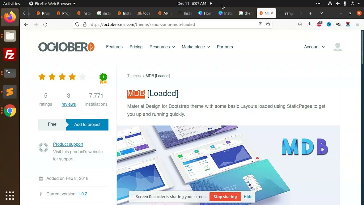 Installing Theme October Cms