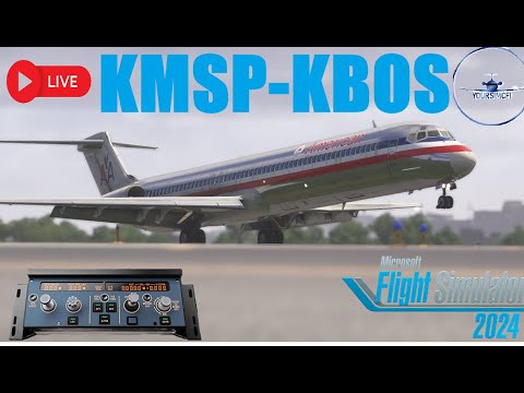 #msfs2024 Leonardo MD-82 AAL Service MSP-BOS Live! [Real Airline Pilot] #flightsimulator