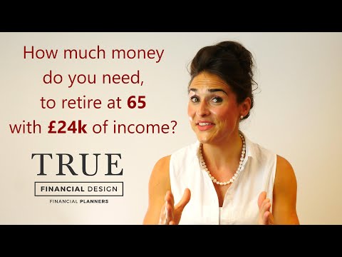 How much money do you need to retire at 65 with £24k of income?