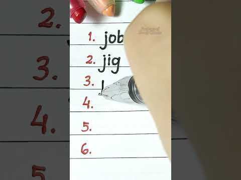3 Letters words start with "j" #english #neat #handwriting