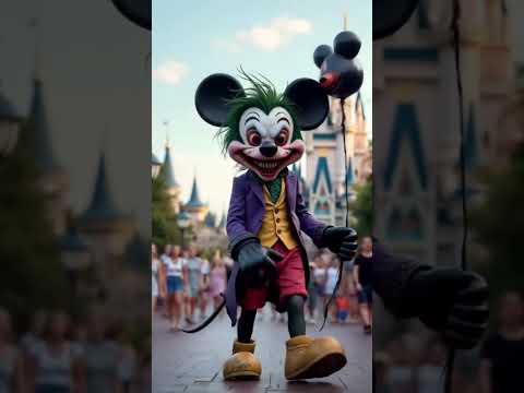When the Joker merges into Mickey Mouse π± #joker #mickeymouse #shortvideo #aivideo #disney #movie