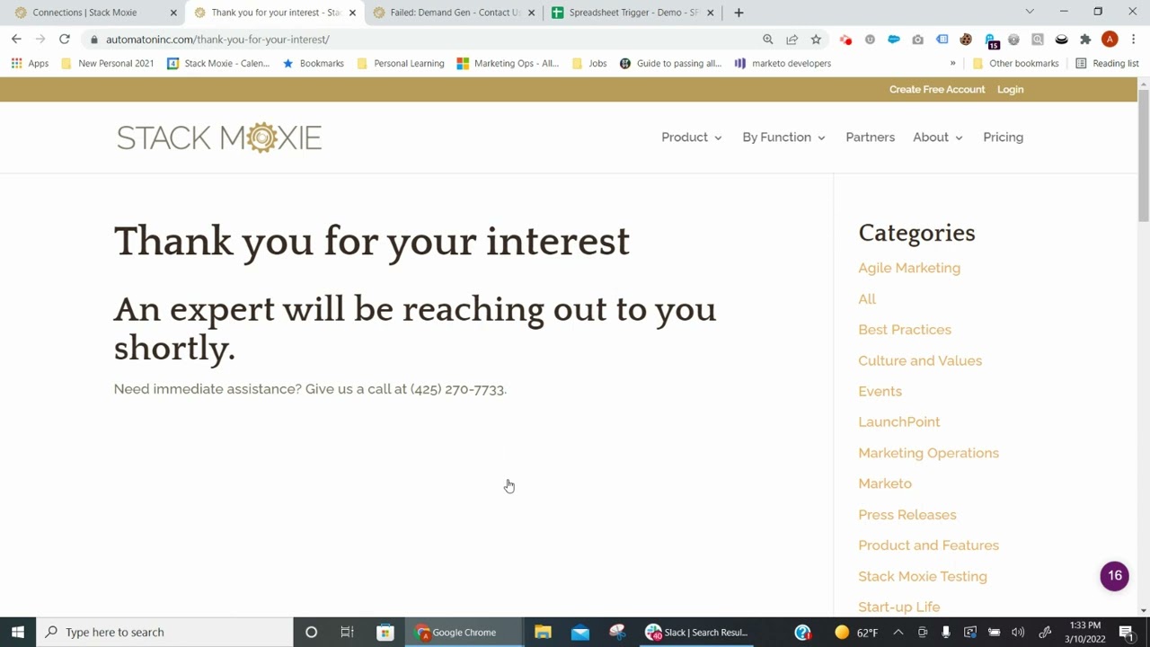 Stack Moxie Short Demo