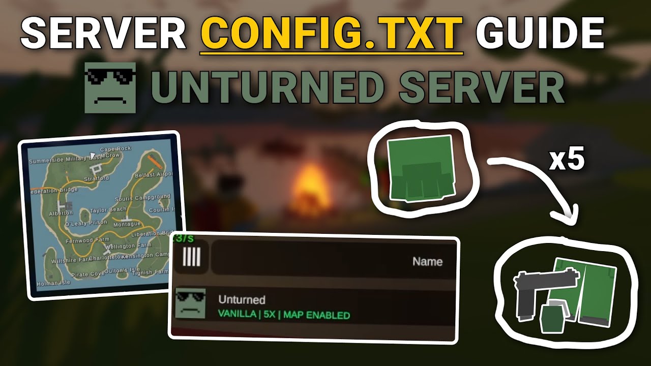 How to Configure Unturned Server Config.txt | Icon, Description, 5x Loot & Map Settings (2025)