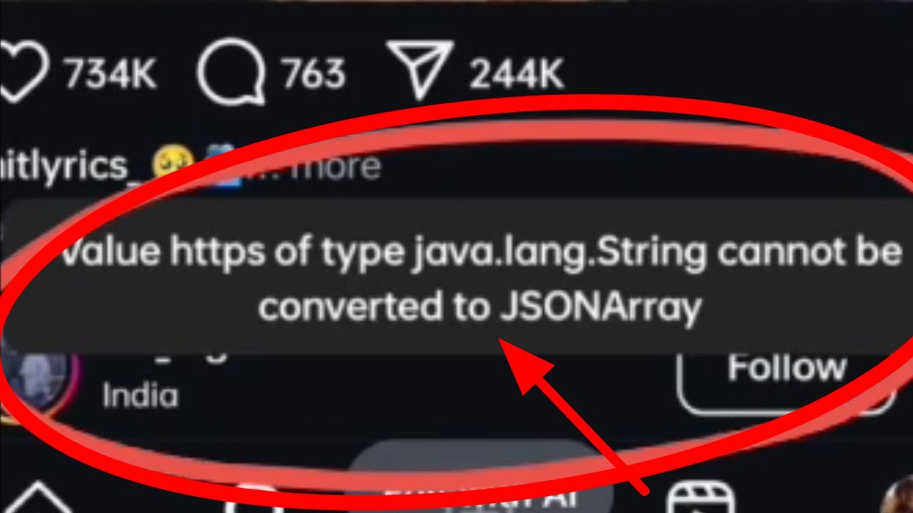 value https of type java.lang.string cannot be converted to jsonarray problem 