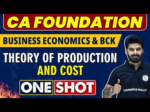 Theory of Production and Cost in 1 Shot | CA Foundation | Economics & BCK 🔥
