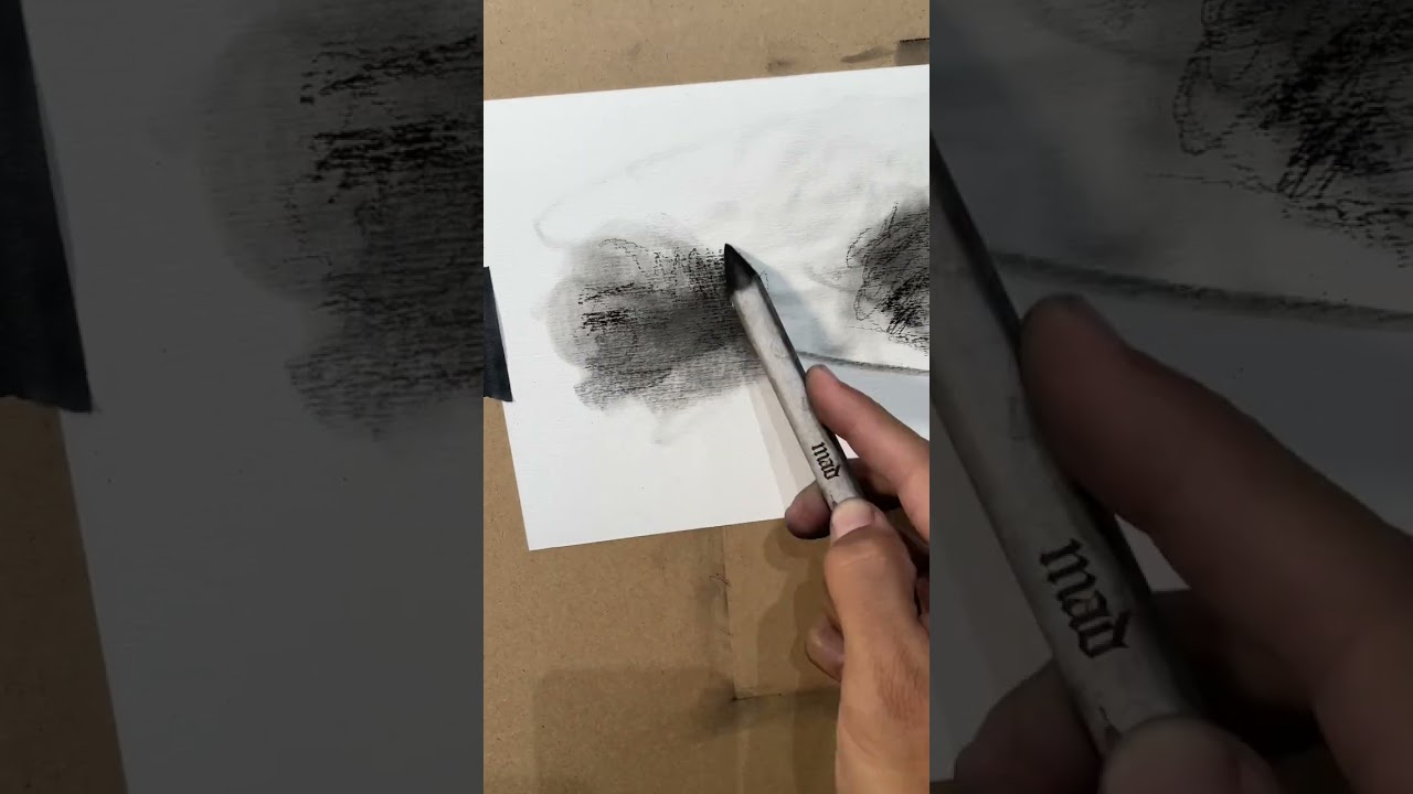 drawing eyes with charcoal