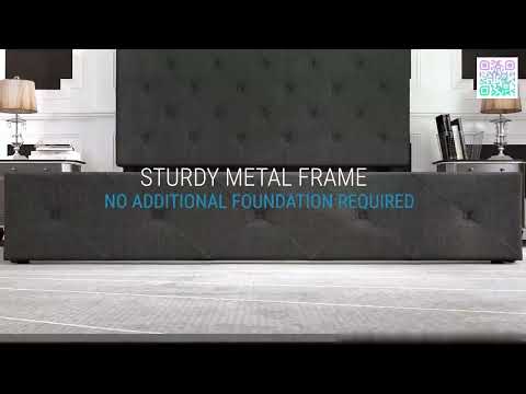 Upholstered Platform Bed Frame with 4 Storage Drawers and Headboard,