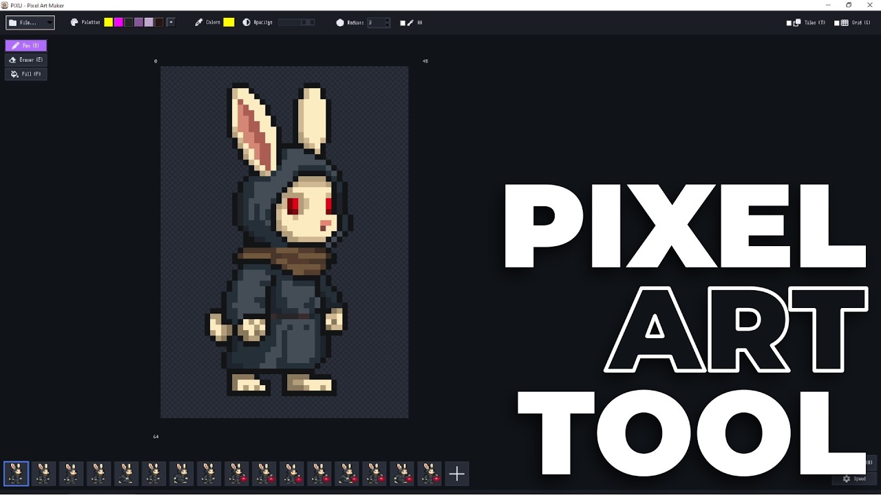 Updating My Minimalist PIXEL ART Tool! | PIXU v1.1.0