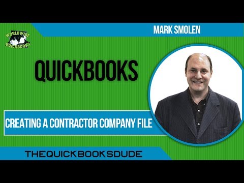 Creating A QuickBooks Contractor Company File