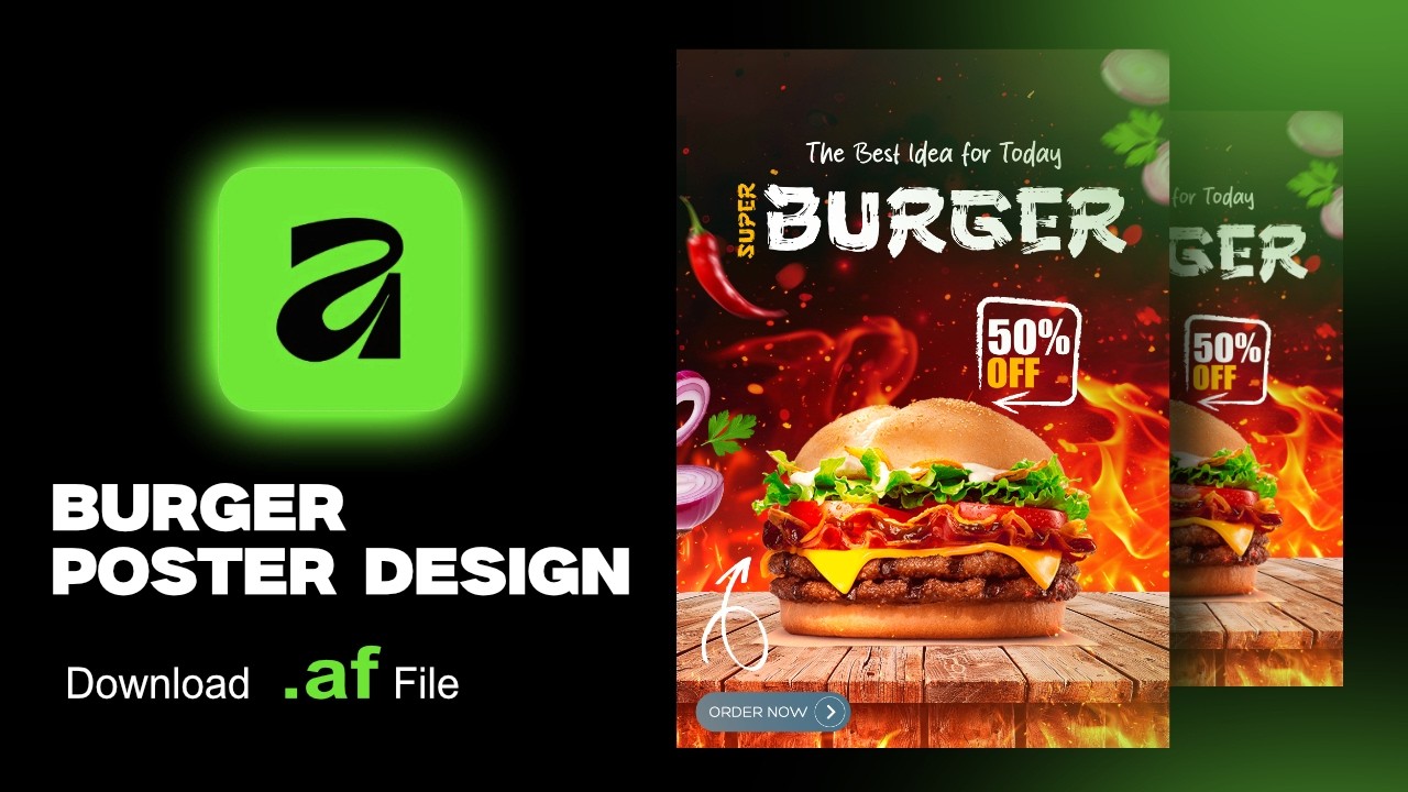 Design a Burger poster in Affinity Studio | A Beginners Guide | 2026