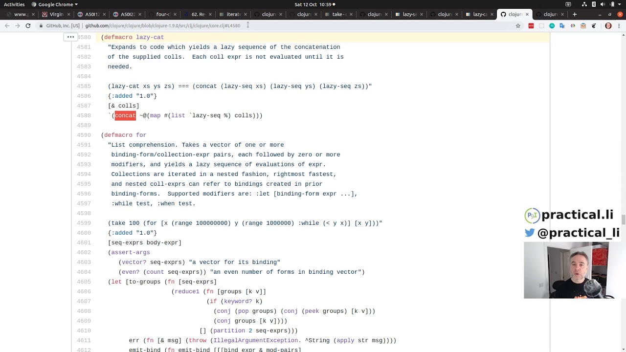 Practicalli Clojure 45 - 4Clojure 62 - re-implement iterate and lazy sequences