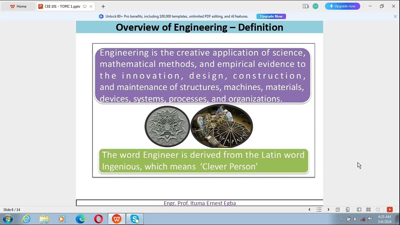 Introduction to Civil Engineering (CEE 101) - Topic 1.