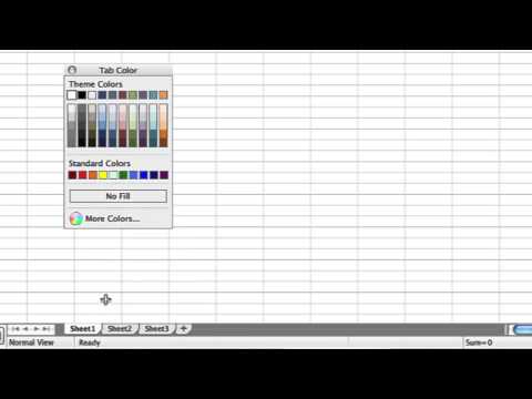 How to Change the Color of the Worksheet Tabs : Macs & Computer Knowledge
