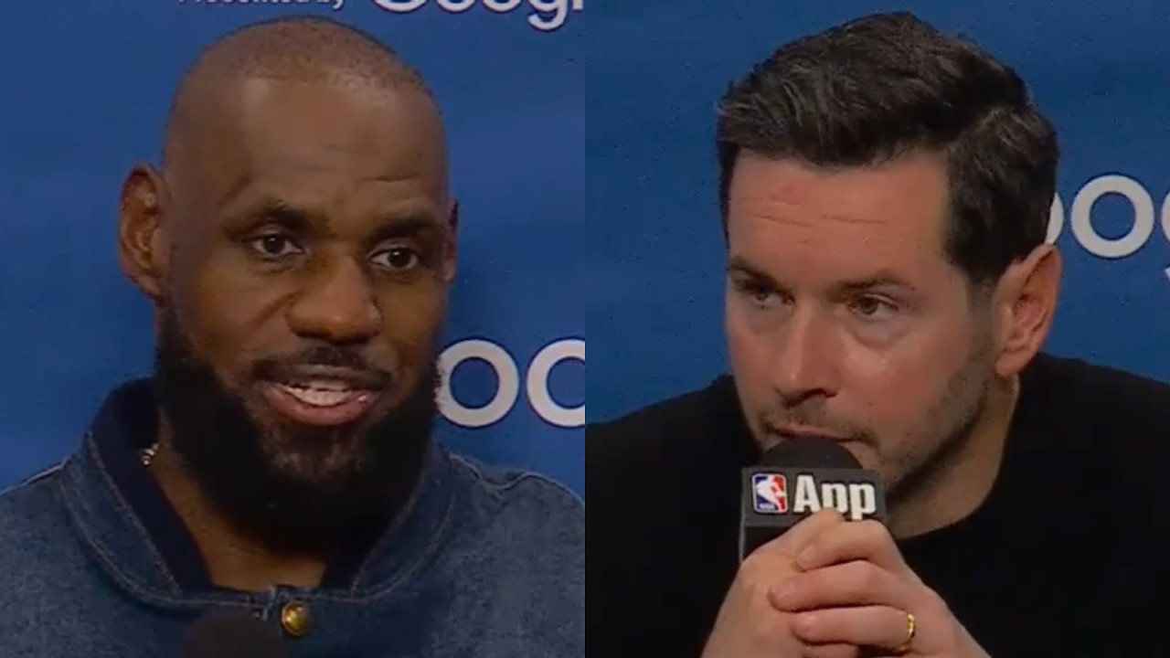 LeBron James and JJ Redick react to Lakers Game 1 win vs Rockets - Postgame interview