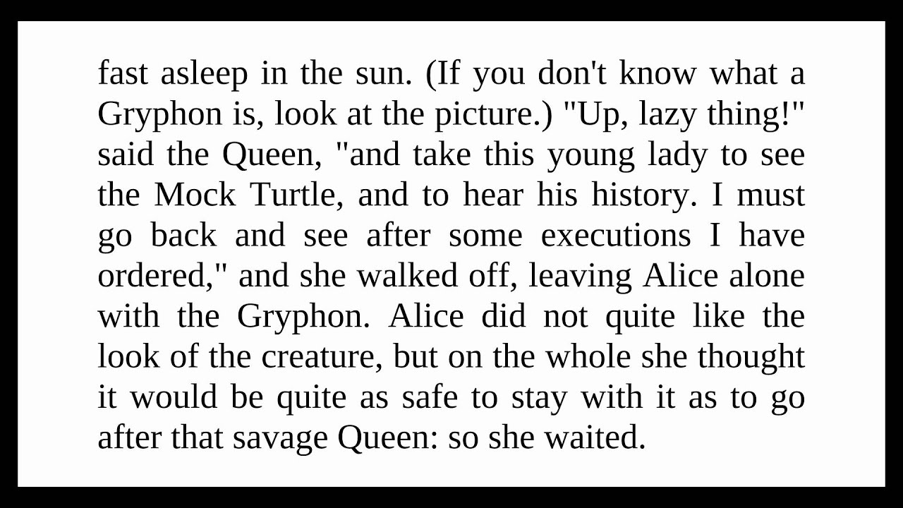Alice's Adventure in Wonderland - chapter 9
