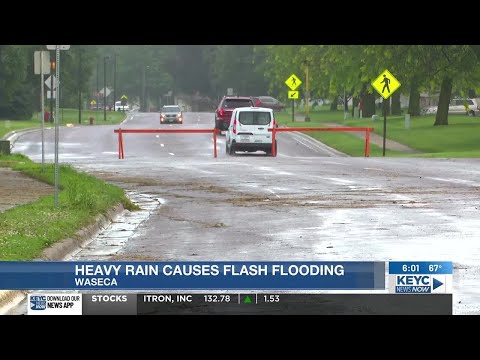 Heavy rain causes flash flooding in Waseca