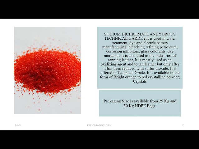 Chromate - Ammonium Dichromate Technical Manufacturer from Hyderabad