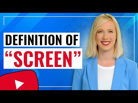 SCREEN: Definition and Sentence example