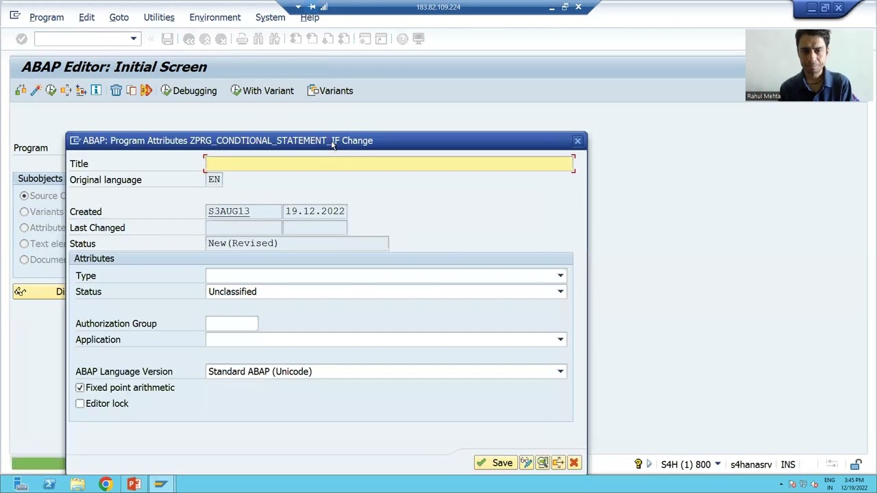 12 - ABAP Programming - Conditional Statements - IF Part1