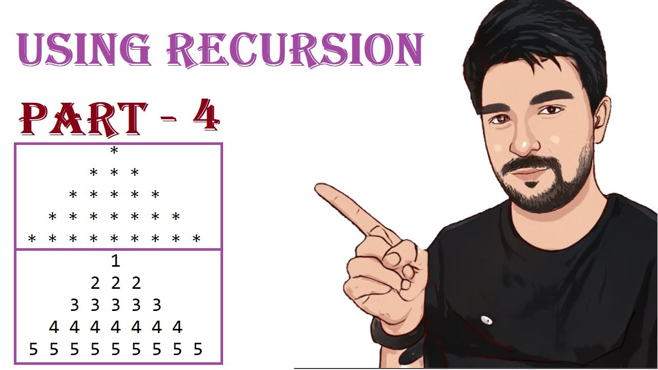Draw Pattern Using Recursion Function CODE In JAVA  Part 4 | CodeWithNaval