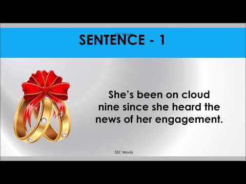 CLOUD NINE Idiom 1018 # Meaning and five sentences # SSC Words