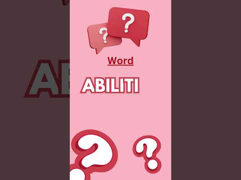 Abilities Meaning Explained 🎵 | Skills & Talents in English Vocabulary #shorts #english #abilities