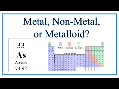 Is Arsenic (As) a Metal, Non-Metal, or Metalloid?