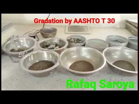 Particle Size Distribution of Extracted Aggregate by AASHTO T30 Method