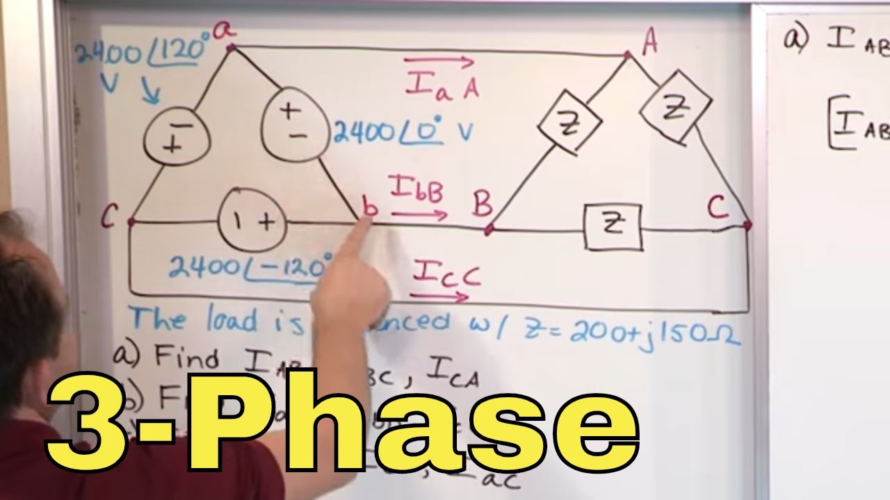 01 - Delta-Delta 3-Phase Circuit Problems, Part 1 (AC Circuit Analysis)