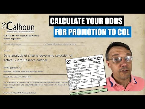 Military Promotion: Calculate Your Odds of Promotion to Colonel