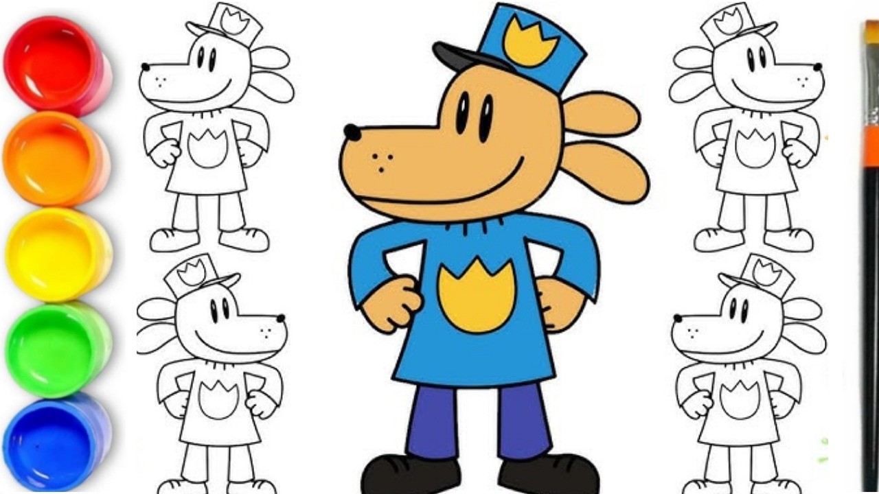 How To Draw DOGMAN | THE DOG MAN MOVIE COLORING PAGES
